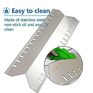 Zemibi Stainless Steel Heat Shield Replacement for Master Forge 30030MSF, Broil-Mate 24025HNT 30030HNT, Huntington 6301-24 30040HNT 24025HNT 6301-14 30030HNT Gas Grill Parts, 19 9/16 Inch Heat Plate