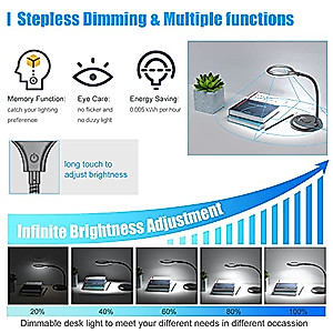 3 in 1 Magnifying Glass with Light and Stand, 5X Lighted Magnifier Lamp with PD USB C Charging Port, Hands-Free Adjustable Magnifying lamp for Reading Close Work Reading Sewing Crafts Painting Nails