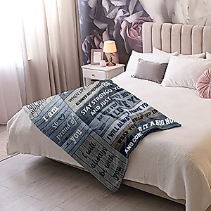 Kituzol Gifts for Son Blanket 50"x60" - Son Gifts - Son Birthday Gifts - Gift to My Son - Birthday Gifts for Son - Gifts for Grown Son - Son Blanket from Mom - Son Blanket - Graduation Gifts for Son