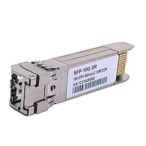 4Pack 10GBase-SR SFP+ Transceiver, SFP Multi-Mode LC Module, 10G 850nm MMF up to 300 Meters, Compatible with Cisco SFP-10G-SR,Meraki MA-SFP-10GB-SR,Ubiquiti UF-MM-10G,Mikrotik,Netgear,D-Link and More