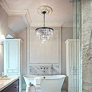 Wellmet Crystal Chandelier, Contemporary Modern Chandeliers Adjustable for Living Room, Dining Room, Pool Table Light, Kitchen Island Lighting