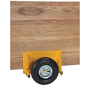 Vestil PLDL-ADJ-10PN Steel Adjustable Panel Dolly with Pneumatic Wheels 20-7/8 in. x 15 in. x 11-1/2 in. 600 Lb. Capacity Yellow