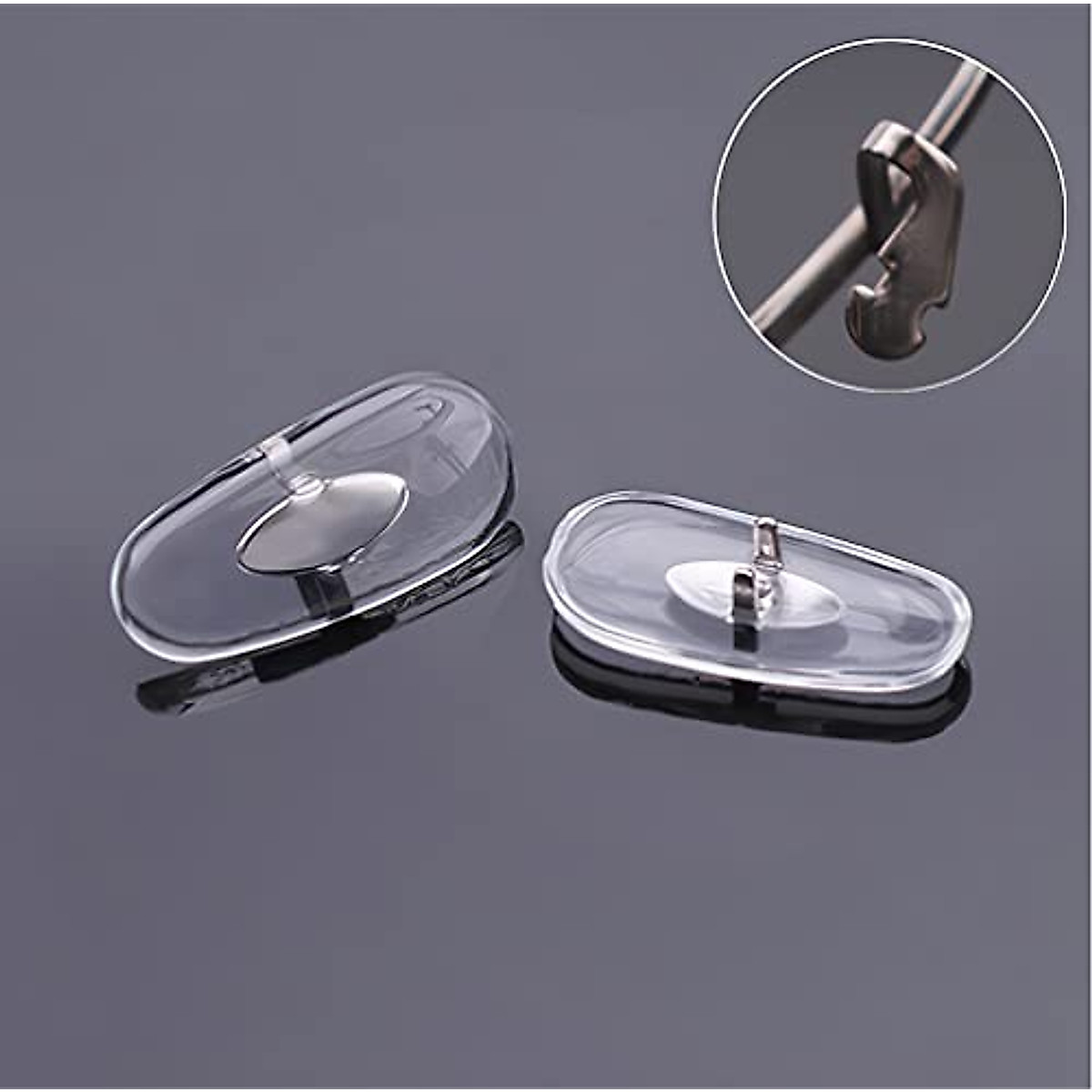 Sunglass Nose Pads,BEHLINE Replacement Clip-on Eyeglasses Nose Piece Soft Glasses Nose Bridge Pads Anti-Slip Nose Guards Repair Kits Parts for Sunglass/Eyeglass and Eyewear Frames(Clear,14mm)