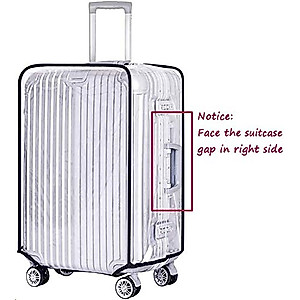 JenKin Luggage Protector Suitcase Cover PVC Waterproof Travel Suitcase Fits Most 20" to 30"(24")