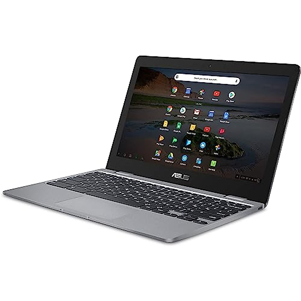 Asus C223 11.6/'' HD Chromebook Laptop, Intel Celeron N3350 Processor, 4GB RAM, 32GB eMMC Flash Memory, Intel HD Graphics, HD Webcam, Stereo Speakers, Chrome OS, Gray, (renewed)