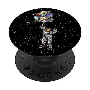 Astronaut With Balloons That Are Planets - Spaceman Galaxy PopSockets Swappable PopGrip