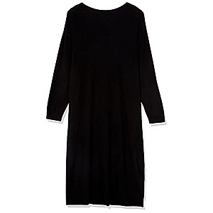 The Drop Women's Suki Rib Midi V-Back Dress, Black, XXL, Plus Size