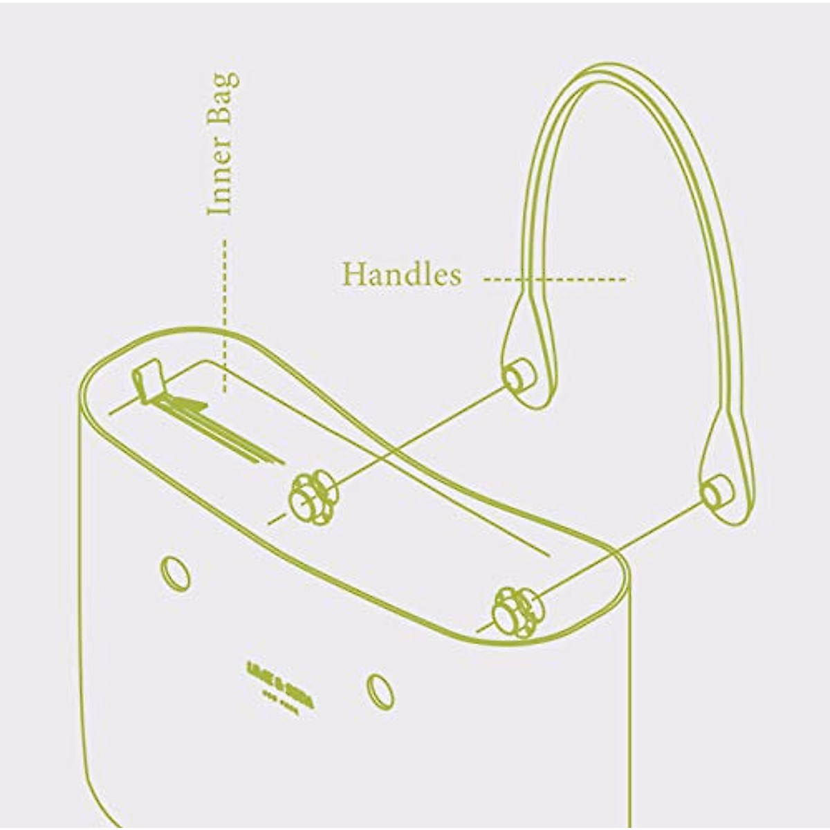Lime & Soda Women’s Handbag - Made of Foam Rubber - EVA bag with Rope Handles - Women Lightweight Tote Bag (Acqua1)