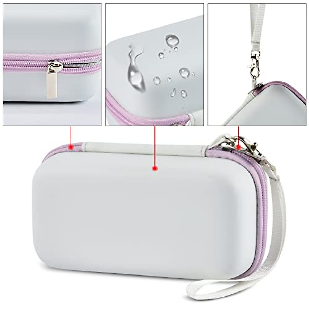 Case Compatible with Braun Epilator Silk-epil 3 3-270, Storage for Hair Removal Shaver & Trimmer for Women, Holder for Facial Epilator & Razors Head, Cleaning Brush, Charger (Box Only)