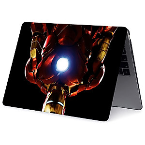 Bandless Case Compatible with MacBook Air 13 Retina 2020 2019 A2337 M1 A2179 A1932, Plastic Protective Hard Shell + Keyboard Cover for inch Touch ID - Ironman 1 A2337/A2179/A1932 (Air 2018-2020)