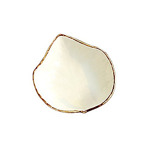 WAIT FLY Lovely Grape Leaves Shaped Ceramics Seasoning Dishes/ Tea Bag Holders/ Ketchup Saucer/ Appetizer Plates/ Vinegar Spice Salad Soy Sushi Wasabi Seasoning Dipping Bowls, Set of 3