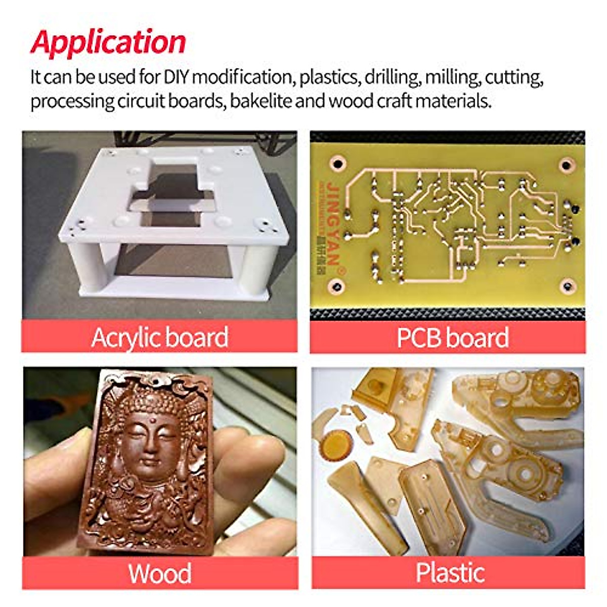 RATTMMOTOR ER11 Spindle Motor 300W Air-Cooled Spindle Motor 52mm 12-48VDC 12000RPM 400mN.m for DIY CNC Router Engraver Milling Machine