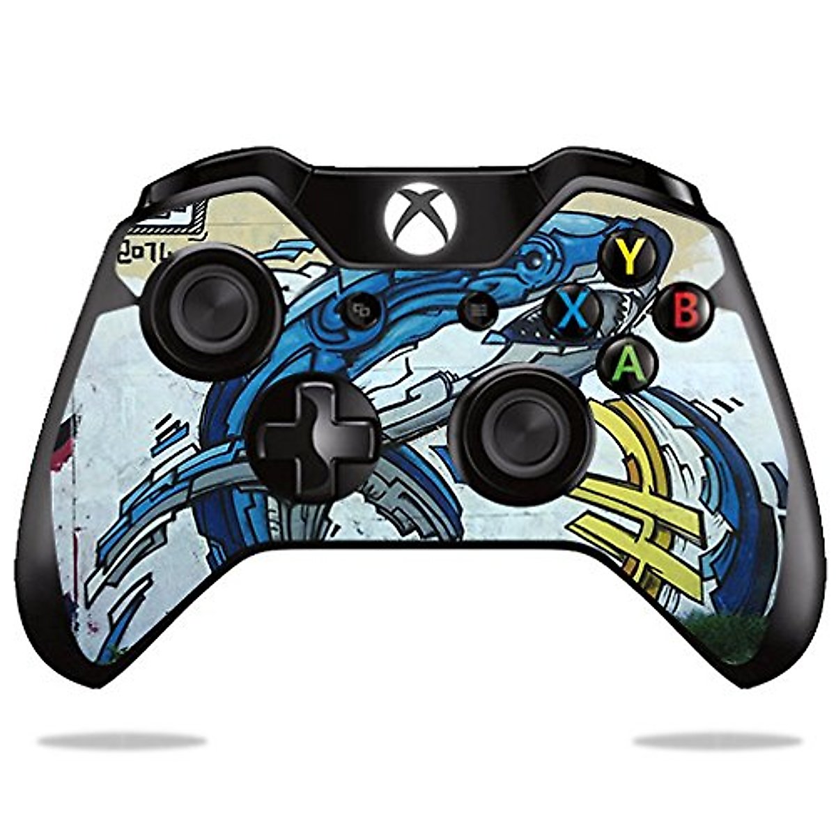 MightySkins Skin Compatible with Microsoft Xbox One or One S Controller - Robo Shark | Protective, Durable, and Unique Vinyl wrap Cover | Easy to Apply, Remove, and Change Styles | Made in The USA