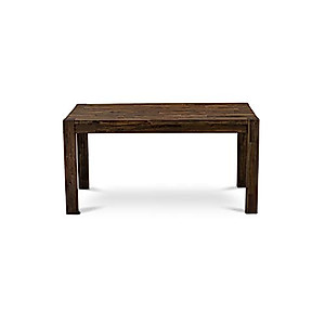 East West Furniture Dining CN6-07-T Wood Kitchen Table Rectangular Tabletop and 60 x 36 x 30-Distressed Jacobean Finish