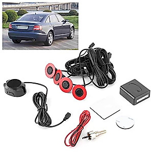 Acouto Car Reverse Radar Sensor Kit 16.5mm Car Built‑In Backup Radar Sensor Reversing Assistance with Audio Buzzer Auxiliary Kit(Black)