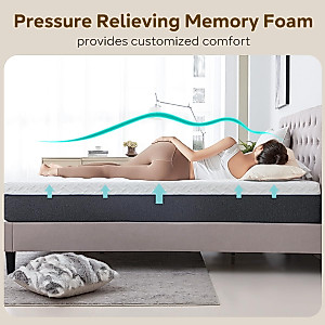 Gelsea 10 Inch King Mattress in a Box, Memory Foam Mattress,Green Tea Infused,Hypoallergenic Bamboo Charcoal,Made in USA,King Size Bed,76" X 80" X 10"