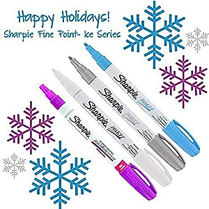 Sharpe Oil-Based Paint Markers, Fine Point, Pack of 4 - Ice Colors