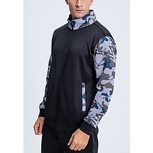 MAGCOMSEN Track Suits for Men Set Winter Sweatpants Camo Tracksuit Running Jacket Casual Sweatshirt Jackets Running Suit Athletic Set for Men Sweatsuit