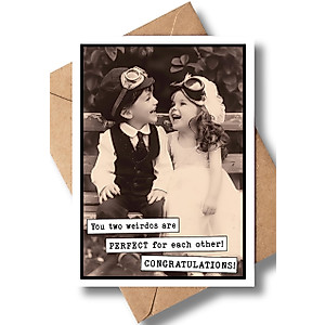 Katie Doodle - Super Cute, Wedding Cards for Bride and Groom, Wedding Card, (Handmade in USA), Wedding Gifts for Couples 2024, Bridal Shower Card, Engagement Card, Wedding Shower Card, Engaged Card