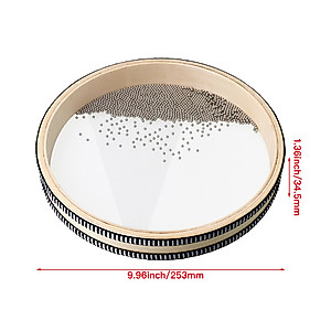 Yibuy Wave Bead Ocean Drum Musical Instrument Percussion Sea Sound Drum Instrument 10 inch Natural Color