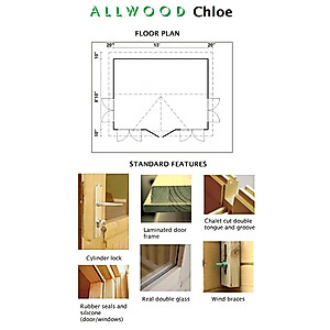 Allwood Chloe | 123 SQF Kit Cabin, Garden House