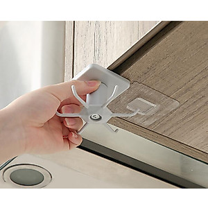 Beecora Under Cabinet Storage Hooks – Multi Hook Adhesive Hanger for Hanging Kitchen Utensil Spoon Spatula Holder Rack for Jewelry Keys Home Office Shelf Kids Bath Room Beauty Organizer [2PK Grey]