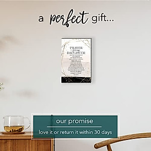 Dexsa Prayer for my Daughter Wood Plaque - Made in the USA - 6"x9" - Elegant Vertical Frame Wall & Tabletop Decoration | Easel & Hanging Hook | Dear Lord, You've blessed me with a daughter