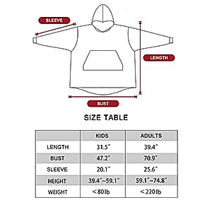 RONGTAI Oversized Wearable Blanket with Giant Pockets, Popular Wearable Blanket,Soft Plush Sweatshirt Hooded,One Size Fits All(Tigger,Kid Size)…