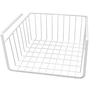Southern Homewares White Wire Under Shelf Storage Organization Basket 10-Inch