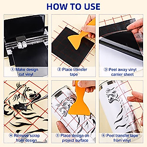 Black Permanent Vinyl Roll 12 Inches by 80 Feet Black Adhesive Vinyl Roll for Cricut, Silhouette, Cameo Cutters, Signs, Scrapbooking, Craft, Die Cutters