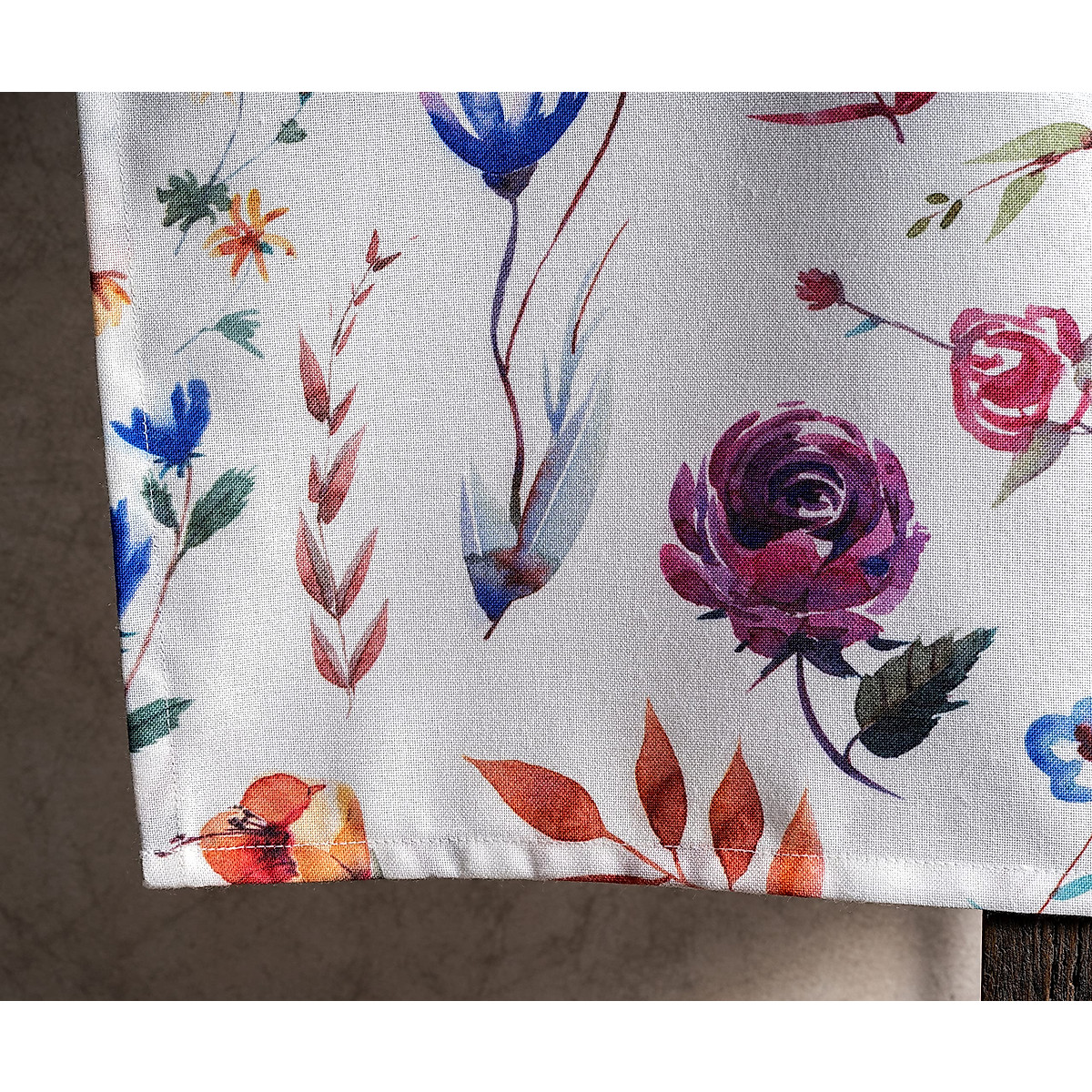 CALICOT Apron 100% Polyester Pack of 1 Adjustable Neck Strap Cloth Apron with Center Pocket & Long Ties for Chef, Women & Men Parties Wedding use, Spicy Summer (27.5"x 31.5")