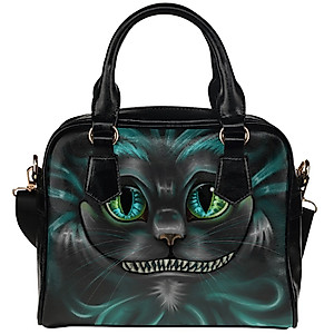 Fashion Female Shell Shoulder Handbag Crossbody Bags with Cheshire Cat Design