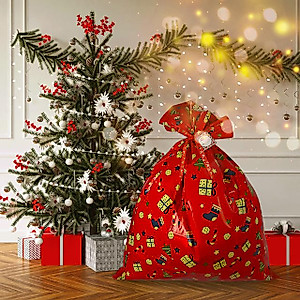 Kidtion Large Christmas Gift Bags - 36'' x 44'' Reusable Holiday Bags for Gifts, Durable Christmas Bags & Jumbo Christmas Gift Bags, Reusable Holiday Gift Bags & Party Favor Bags (4 PCS)