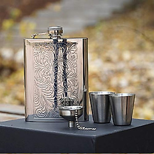 Octaville flasks for liquor for men Stainless quality hip flask 8oz Pocket Engraved Wine Drink Pot Alcohol flagon metal 220ml whiskey flask (Pattern)