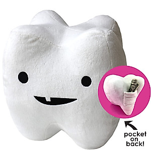 I Heart Guts Tooth Plush - You Can’t Handle The Tooth - 7” Tooth Pillow with Pocket, Great Dental Gifts for Dentists, Dental Hygienists, and Kids