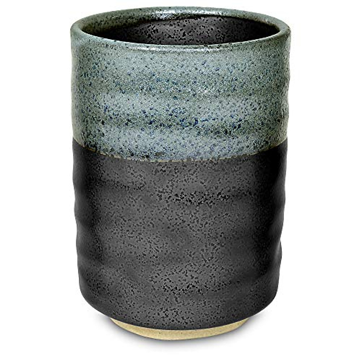 Mino Ware Traditional Japanese Yunomi Tea Cups, Set of 2, Kurosuisho for Green Tea, Matcha Tea 3.14 inch