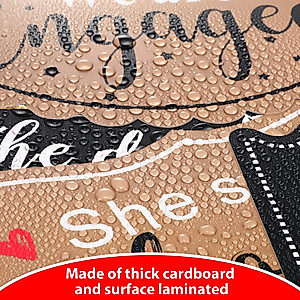 10 Pieces Engagement Photo Props Engagement Announcement Photo Prop Kit Photo Signs Cardboard for Engagement Wedding Party e