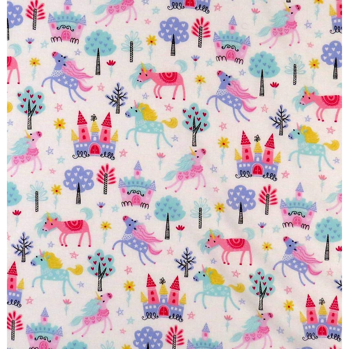 SheetWorld Fitted 100% Cotton Percale Pack N Play Sheet Fits Graco Square Play Yard 36 x 36, Unicorns, Made in USA