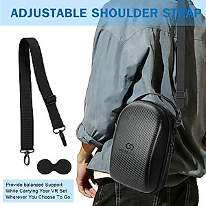 UMEEUTOO Hard Travel Carrying Case Compatible with Meta Quest Pro and Accessories Large Space case for Vr and Accessories and All Head Strap