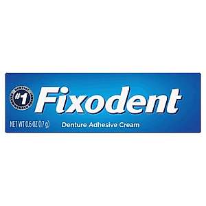 Fixodent Secure Denture Adhesive Cream, 0.6 oz (Pack of 2)