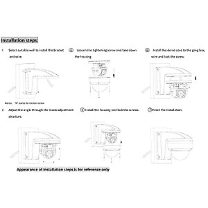 Real HD DS-1258ZJ LTB348 WM110 Wall Mount Bracket Compatible with Outdoor Indoor Fixed Lens Dome IP Camera DS-2CD2143G0-I, DS-2CD2143G2-I, DS-2CD2183G0-I, DS-2CD2183G2-I