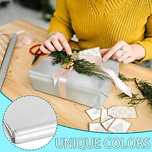 VOKOY 160 Sheets 15" x 20" Silver Tissue Paper, Large Metallic Wrapping Tissue Paper Bulk Tissue Paper for Clothes Textiles Linens Storage Gift Bags Halloween Thanksgiving Christmas