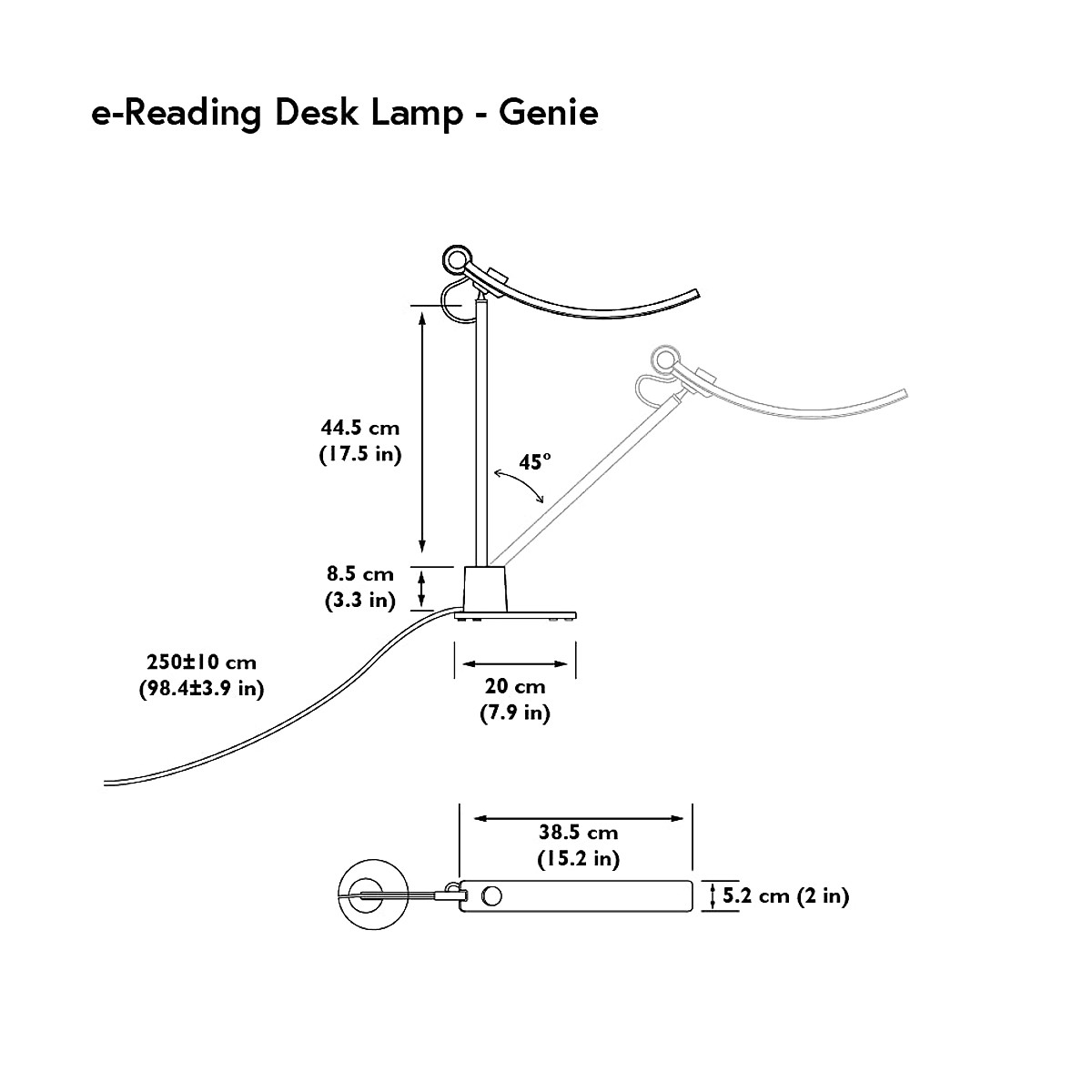 BenQ Blue Genie LED Desk Eye-Caring Table Lamp: Auto-Dimming, CRI>95, 13 Color Temperatures, 35” Wide Illumination, for Bedroom/Living Room/Reading/Crafting/Home Office