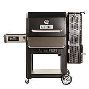 Masterbuilt MB20041220 Gravity Series 1050 Digital Charcoal Grill and Smoker Combo, sq. in, Black