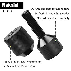 Two Hole Pin Set 1-1/8", for 6061 Aluminum Lightweight 2 Hole Pin Set with Anodized Oxide Black Finish