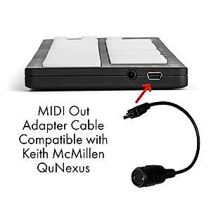 Keith McMillen Instruments USB Mini to 5-Pin DIN MIDI Out Adapter Cable | for KMI Products Only