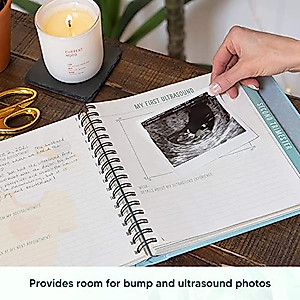 Guided Pregnancy Journal by Studio Oh! - Bump for Joy - 9" x 9" - Beautifully Illustrated Hardcover Journal with Storage Pockets Creates a Keepsake of Maternity Memories