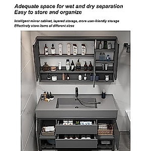 Small Bathroom Vanity,Bathroom Vanity with Sink Vanity Cabinet,Modern Undermount Small Single Bathroom Cabinet Set,Small Bathroom Vanity Wall Mounted,with Ceramic Sink ( Color : Wall cabinet , Size :