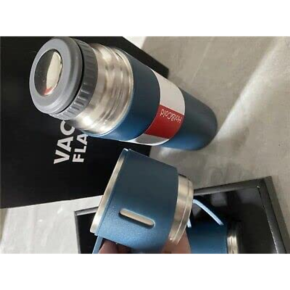 MUGZee Stainless Steel Thermo 500ml/16.9oz Vacuum Insulated coffee thermos with cups for Hot drink and Cold drink water and coffee flask.