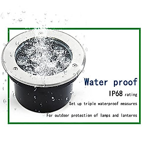 tyfuture Stainless Steel Underwater Buried Light Embedded Pond Lights IP68 Waterproof LED Pool Light for Garden Landscape Swimming Pool Spotlight (Color : Yellow, Size : 3W-AC12V)